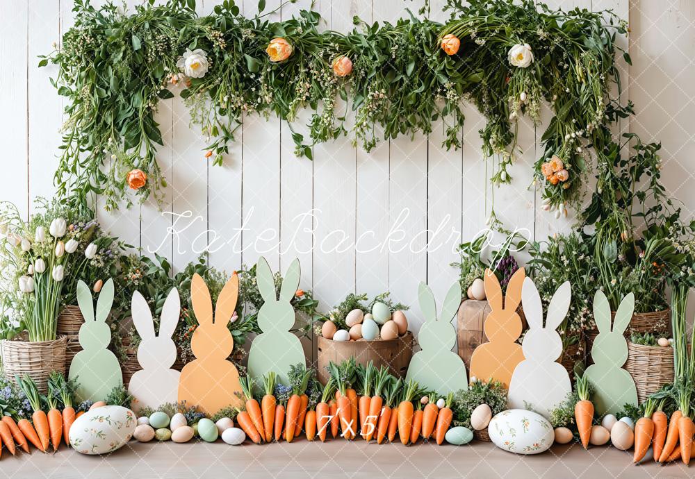 Spring Easter Bunny Garden Backdrop