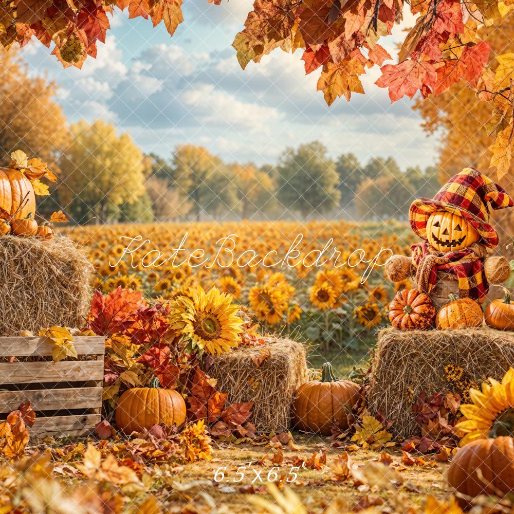 Autumn Harvest Pumpkin Patch Backdrop