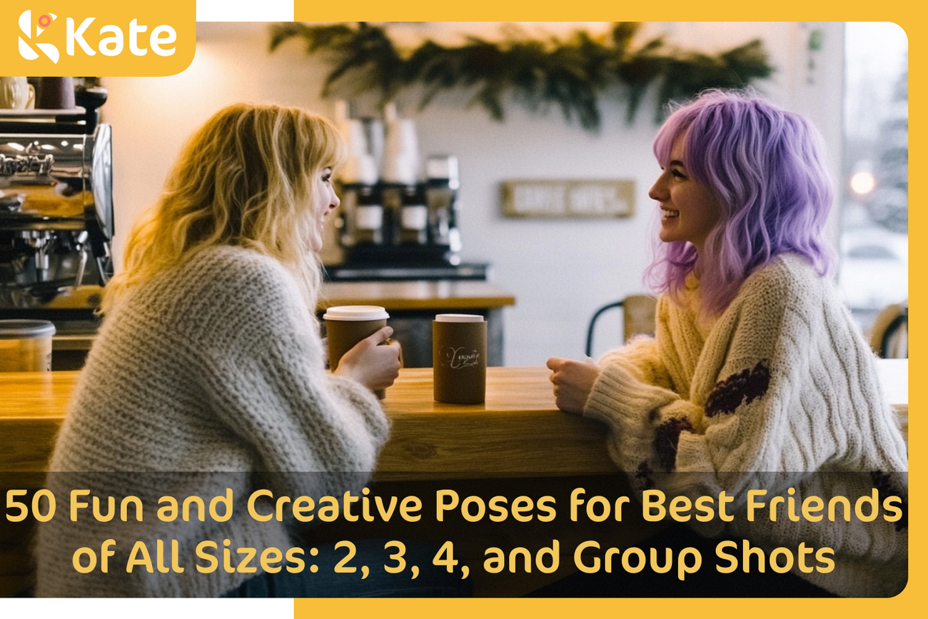 50 Fun and Creative Poses for Best Friends of All Sizes: 2, 3, 4, and