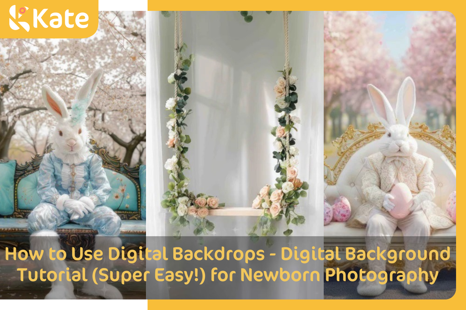 How to Use Digital Backdrops - Digital Background Tutorial (Super Easy