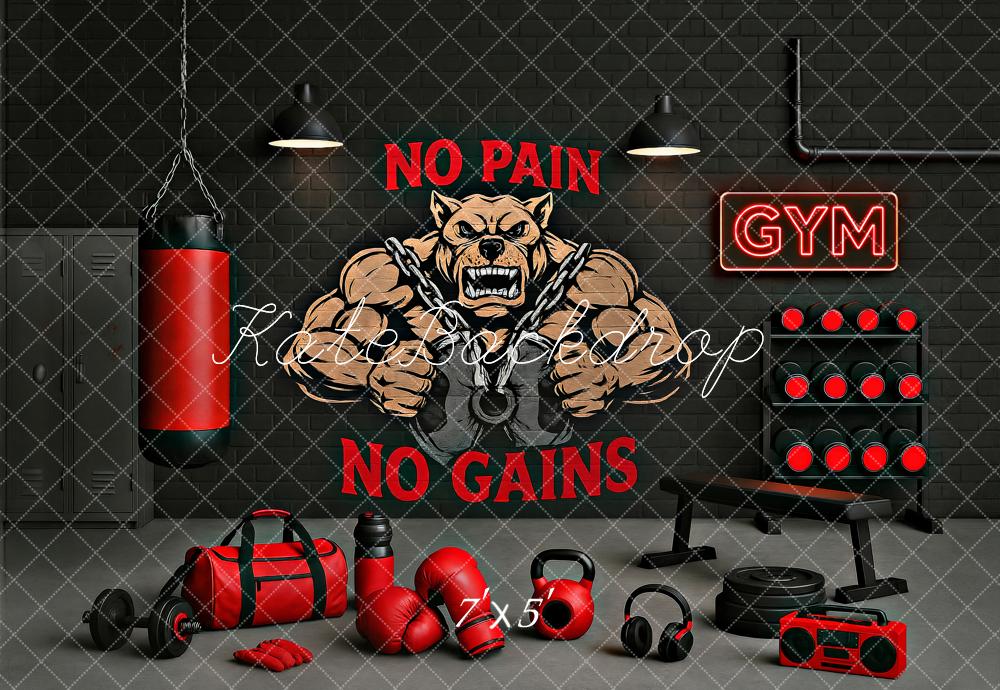 Fierce Workout Motivation Gym Backdrop