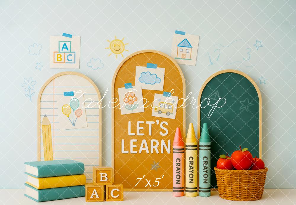 Kate Back to School Let's Learn Arch Book Backdrop Designed by Patty R