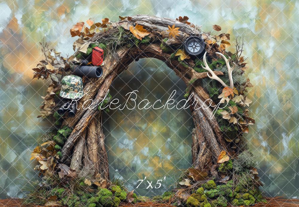 Rustic Autumn Forest Arch Backdrop