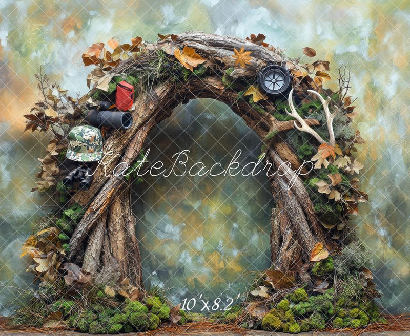 Rustic Autumn Forest Arch Backdrop