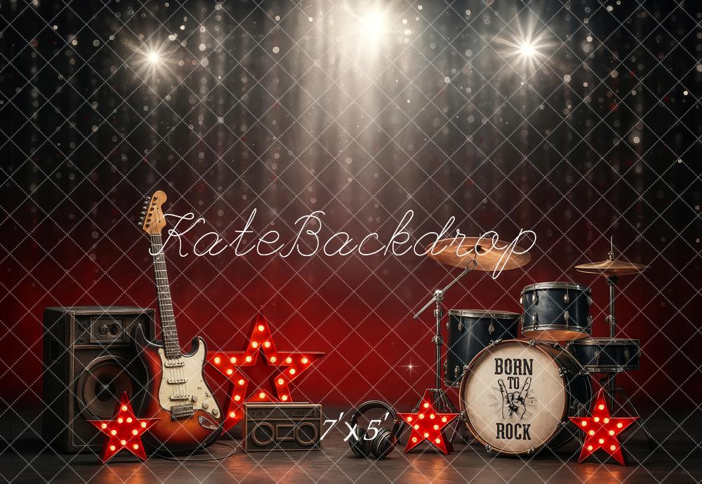 Vintage Rock Star Music Stage Backdrop