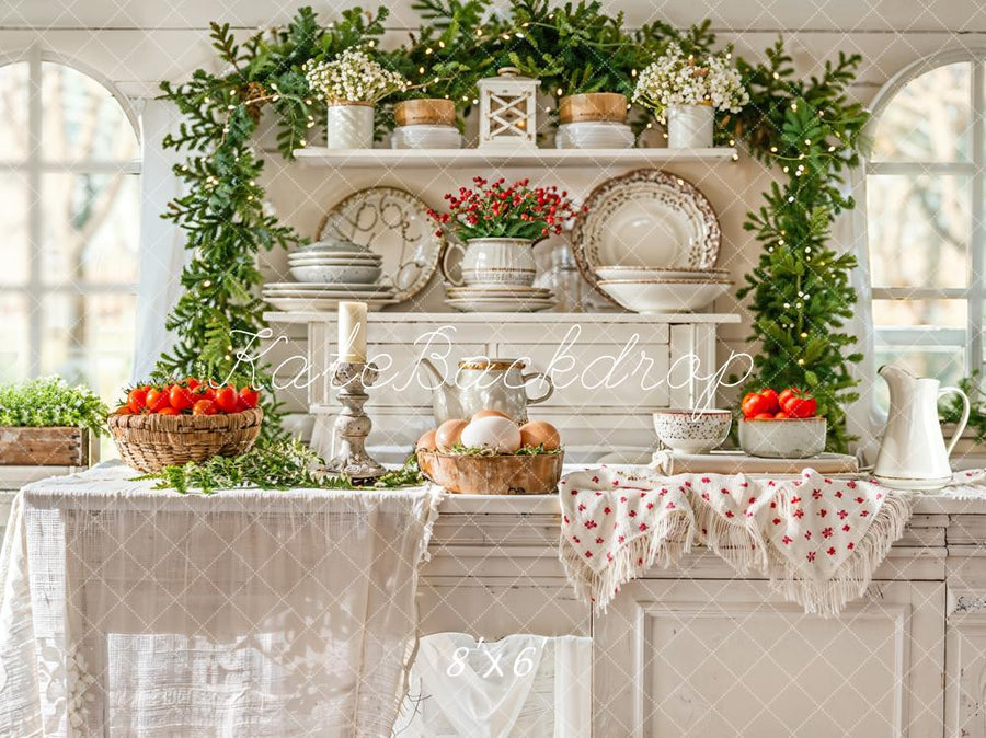 Rustic Kitchen Farmhouse Culinary Backdrop