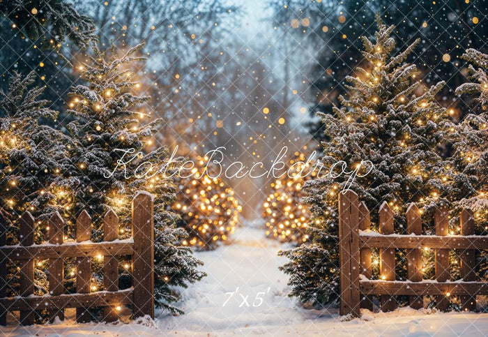 Winter Wonderland Festive Light Backdrop