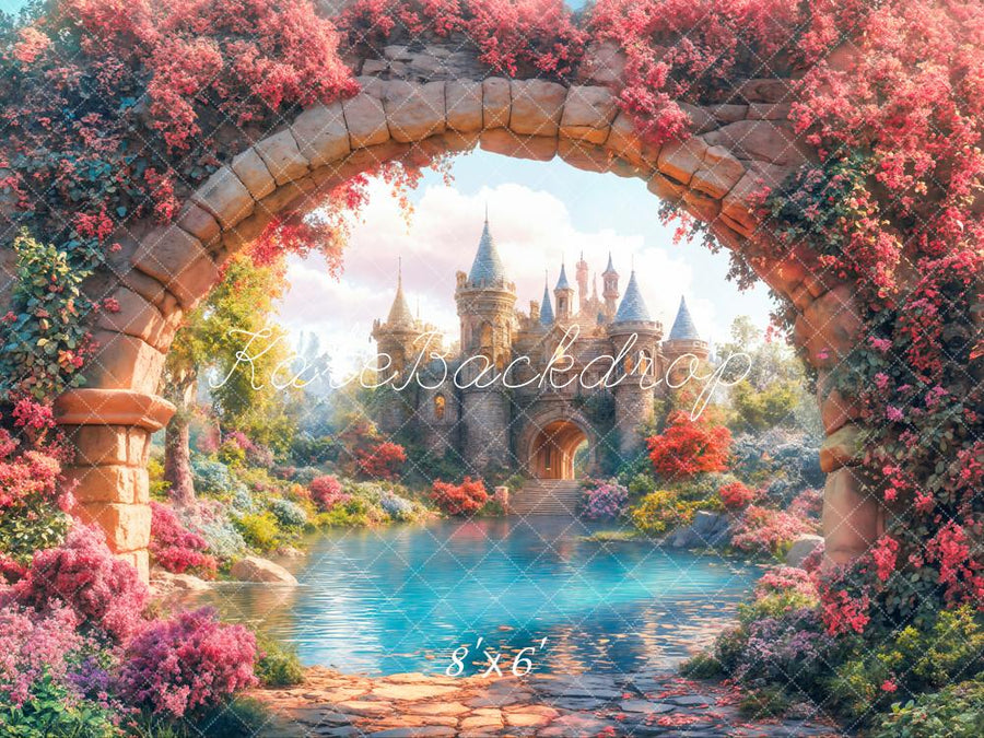 Kate Fairy Tale Castle Arch Garden Backdrop Designed by Emetselch