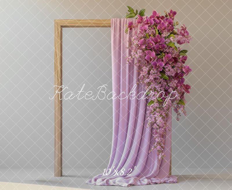 Elegant Pink Floral Cascade Backdrop
