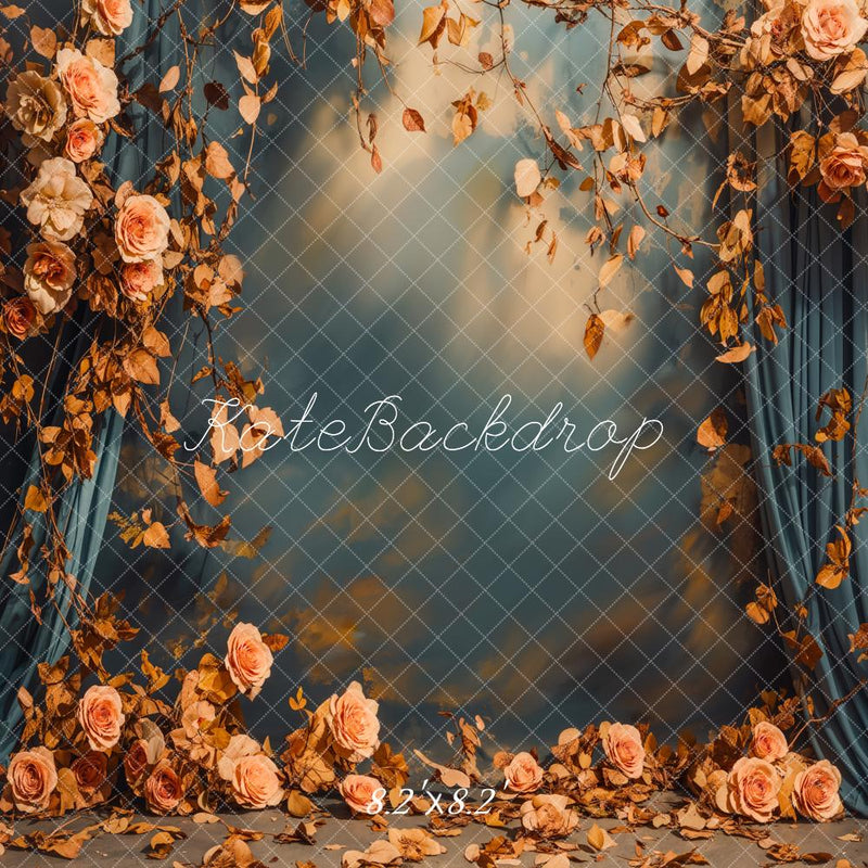 Elegant Vintage Floral Autumn Backdrop