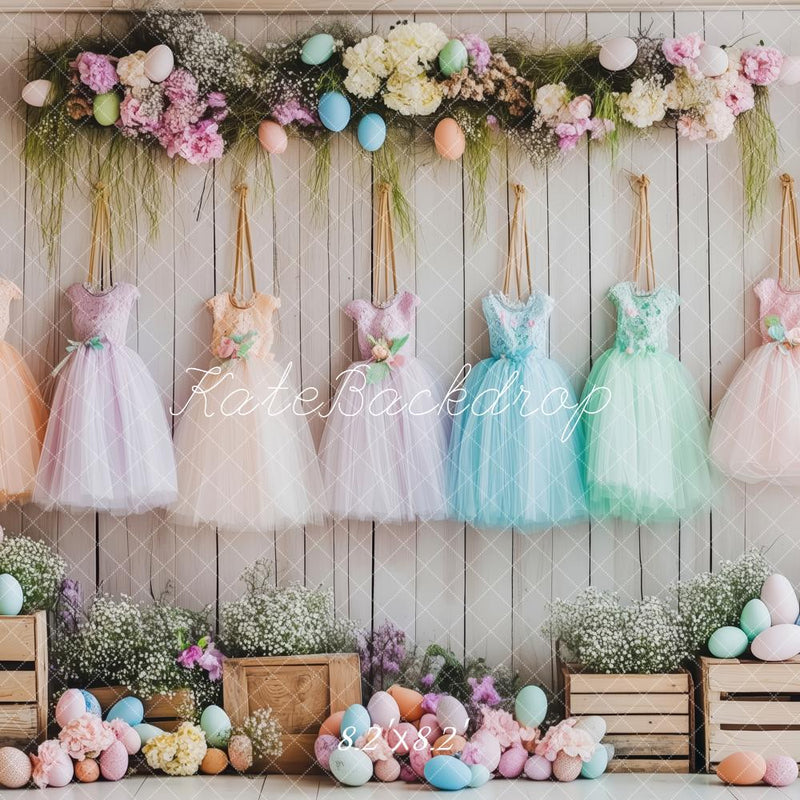 Pastel Easter Dress Floral Backdrop