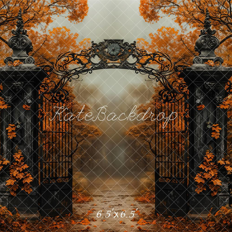 Autumn Rustic Iron Gate Backdrop