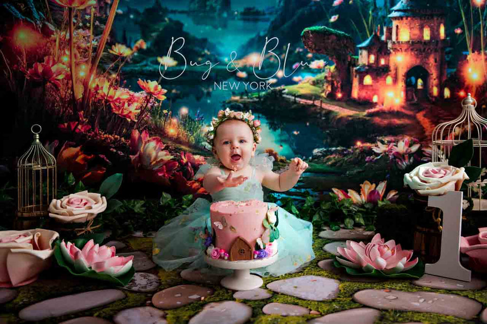 Kate Lotus Town In Summer Night Backdrop Designed by Chain Photography