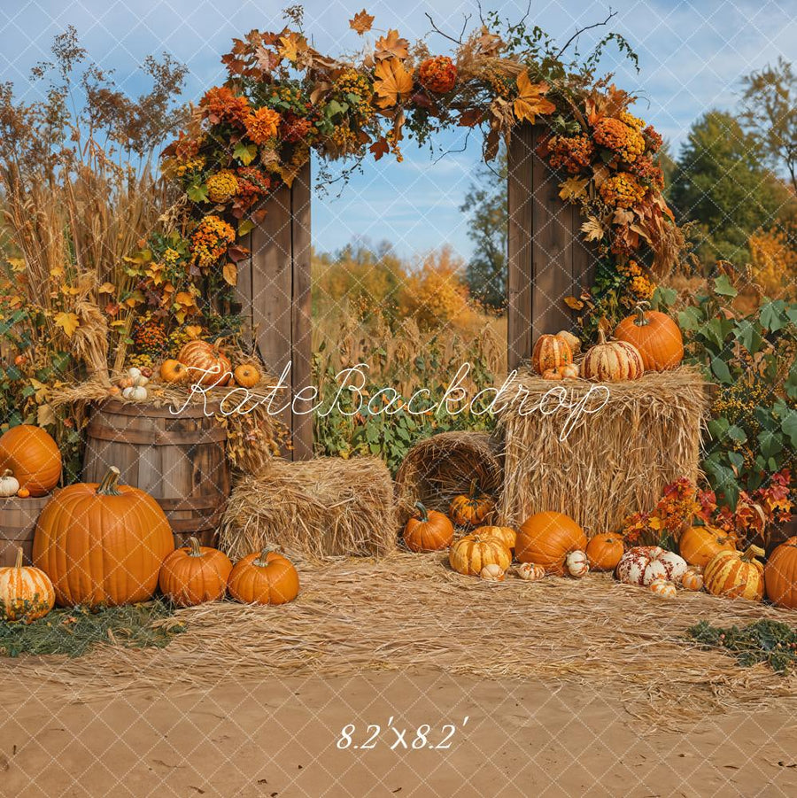 Autumn Harvest Pumpkin Festival Backdrop