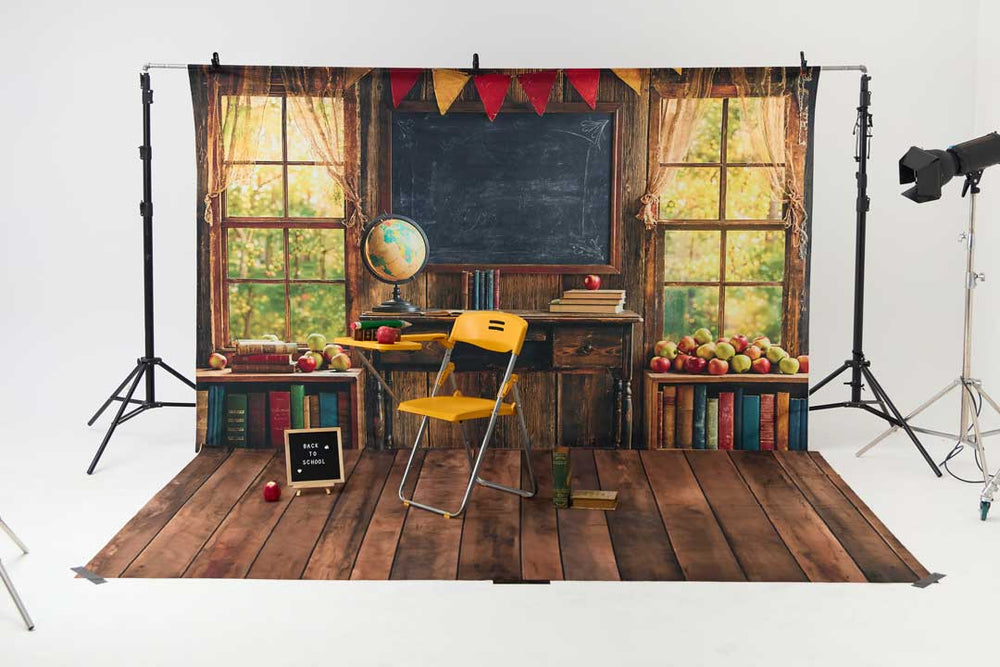 Kate Back to School Chalkboard Globe Photo Kit Photography Backdrops&P