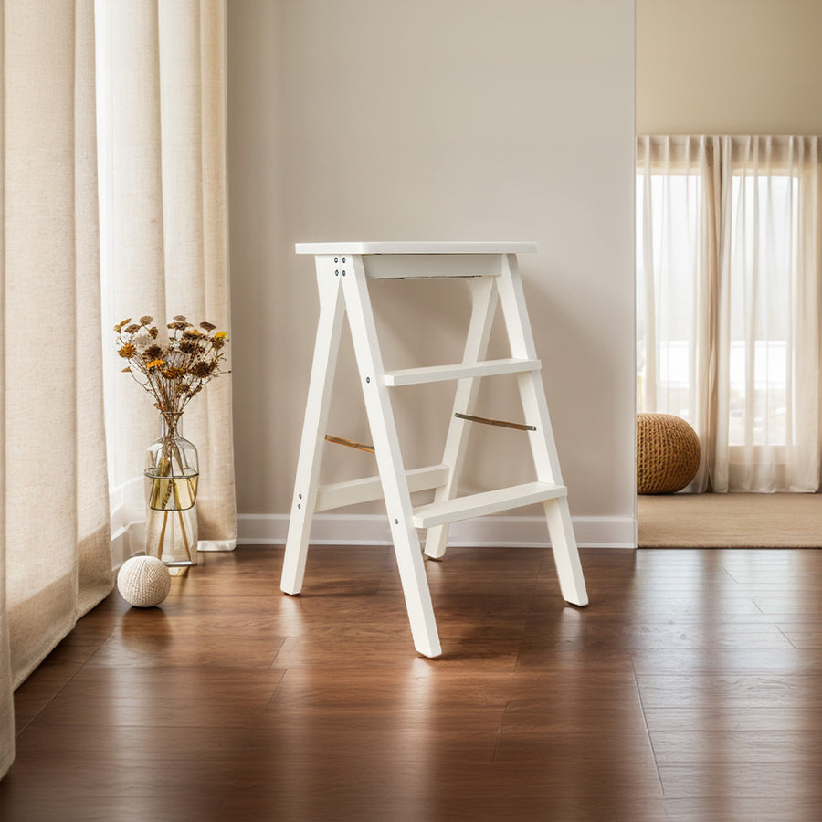 Kate White Wooden Foldable Ladder - Baby Photography Props