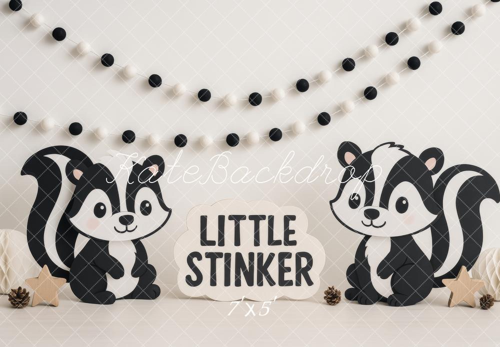 Kate Cake Smash Birthday Little Stinker Skunk Backdrop Designed by Lid