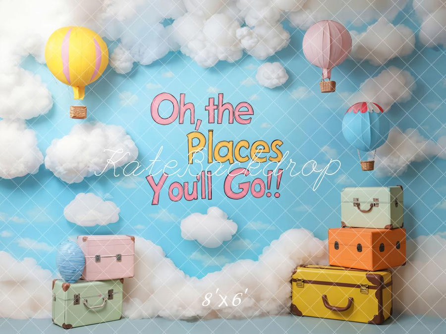 Whimsical Travel Adventure Nursery Backdrop