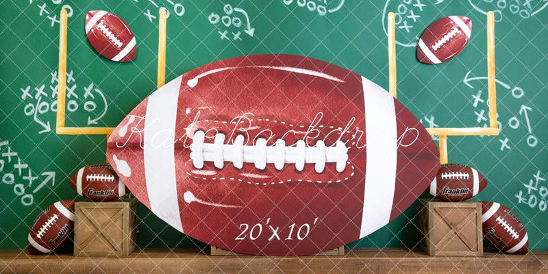 Strategic Football Game Day Backdrop