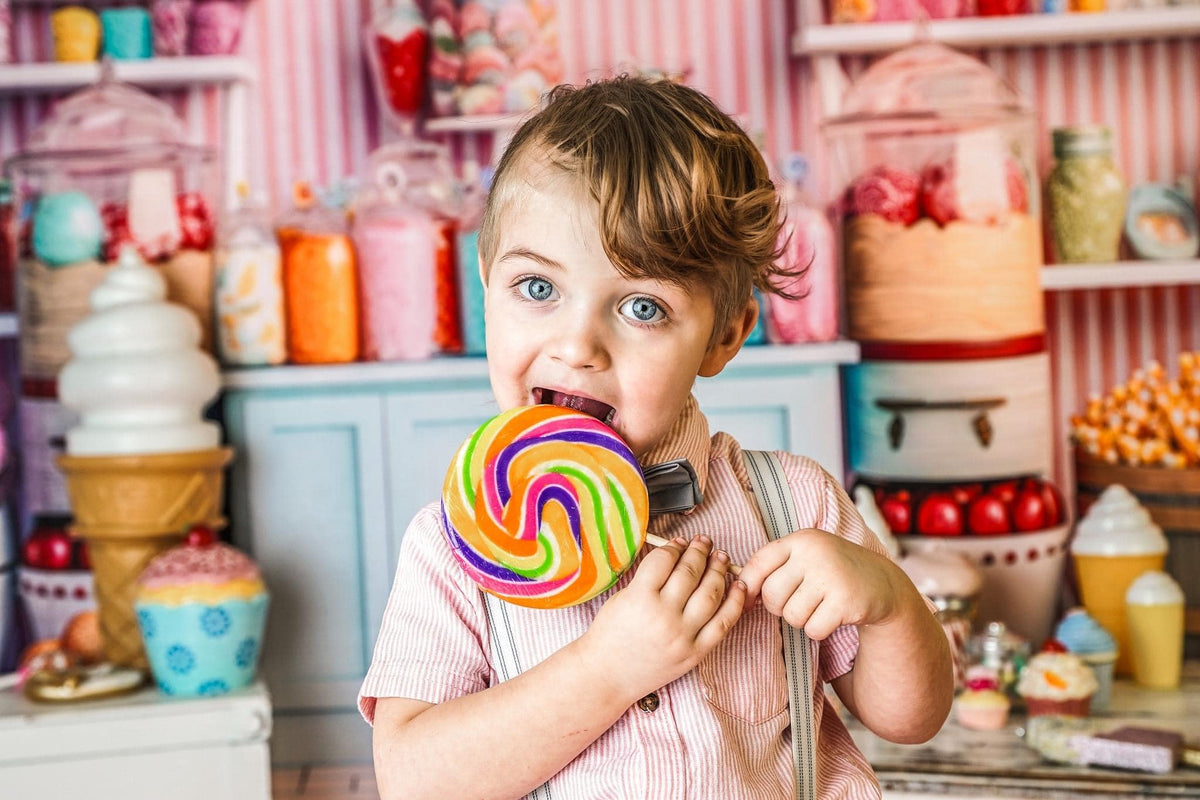 Kate Sweet Shoppe Candy Room Backdrop Designed by Angela Miller