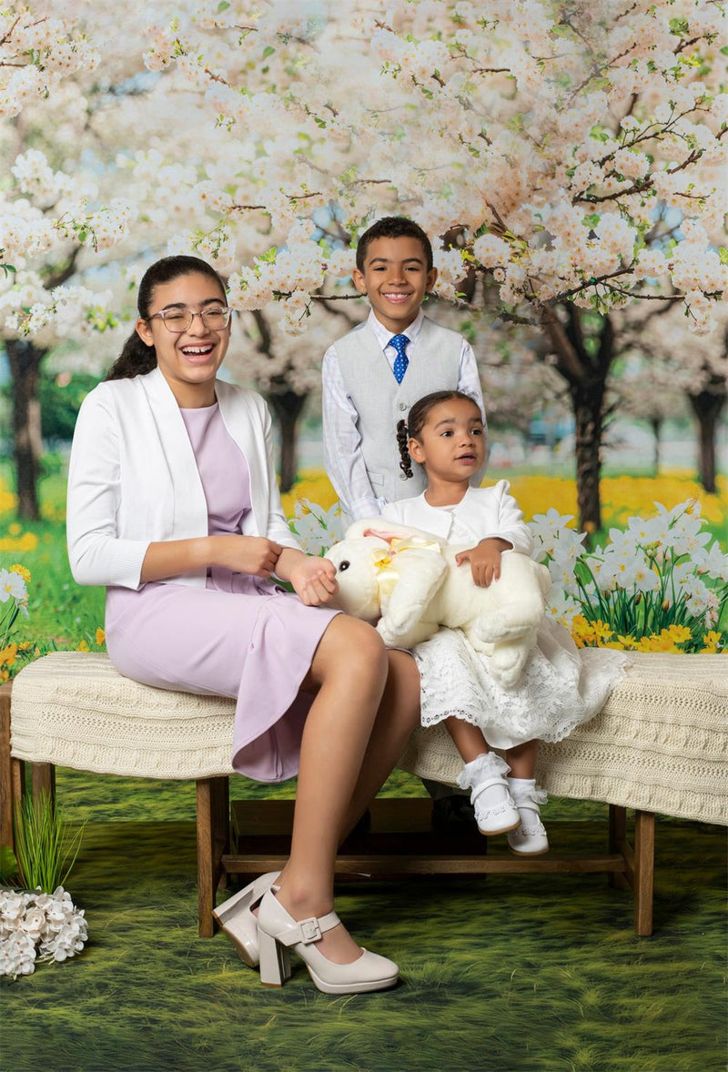 Spring Blossom Floral Garden Backdrop