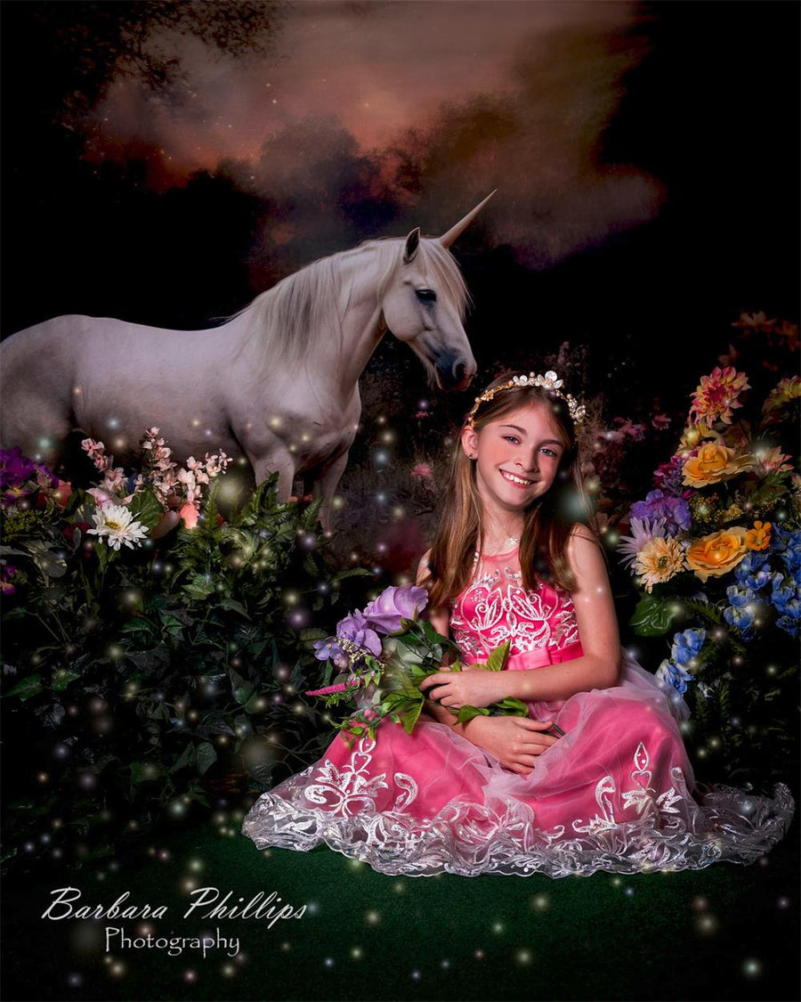 Enchanted Unicorn Fantasy Forest Backdrop