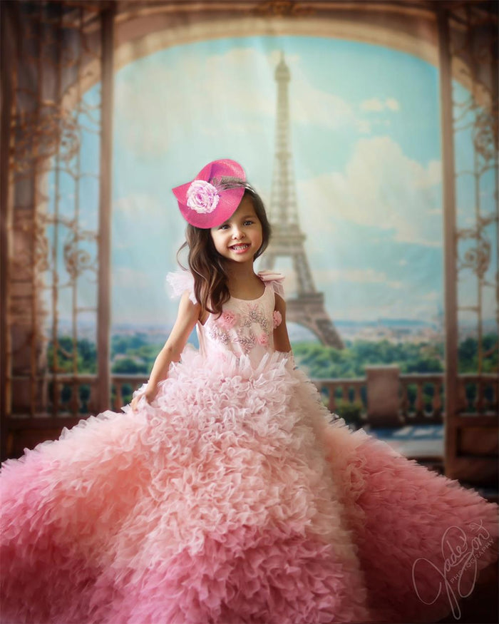 Parisian Vintage Eiffel Tower Backdrop