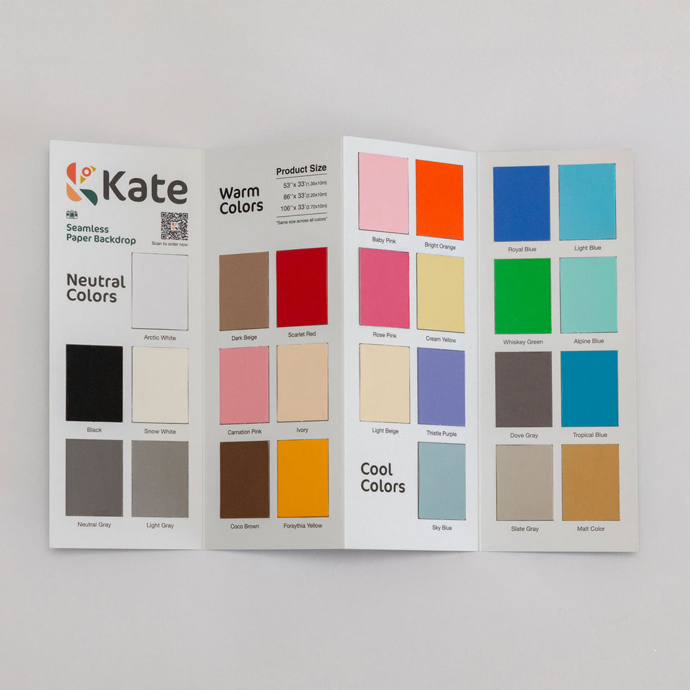 Kate White Seamless Paper Backdrop for Studio Photography