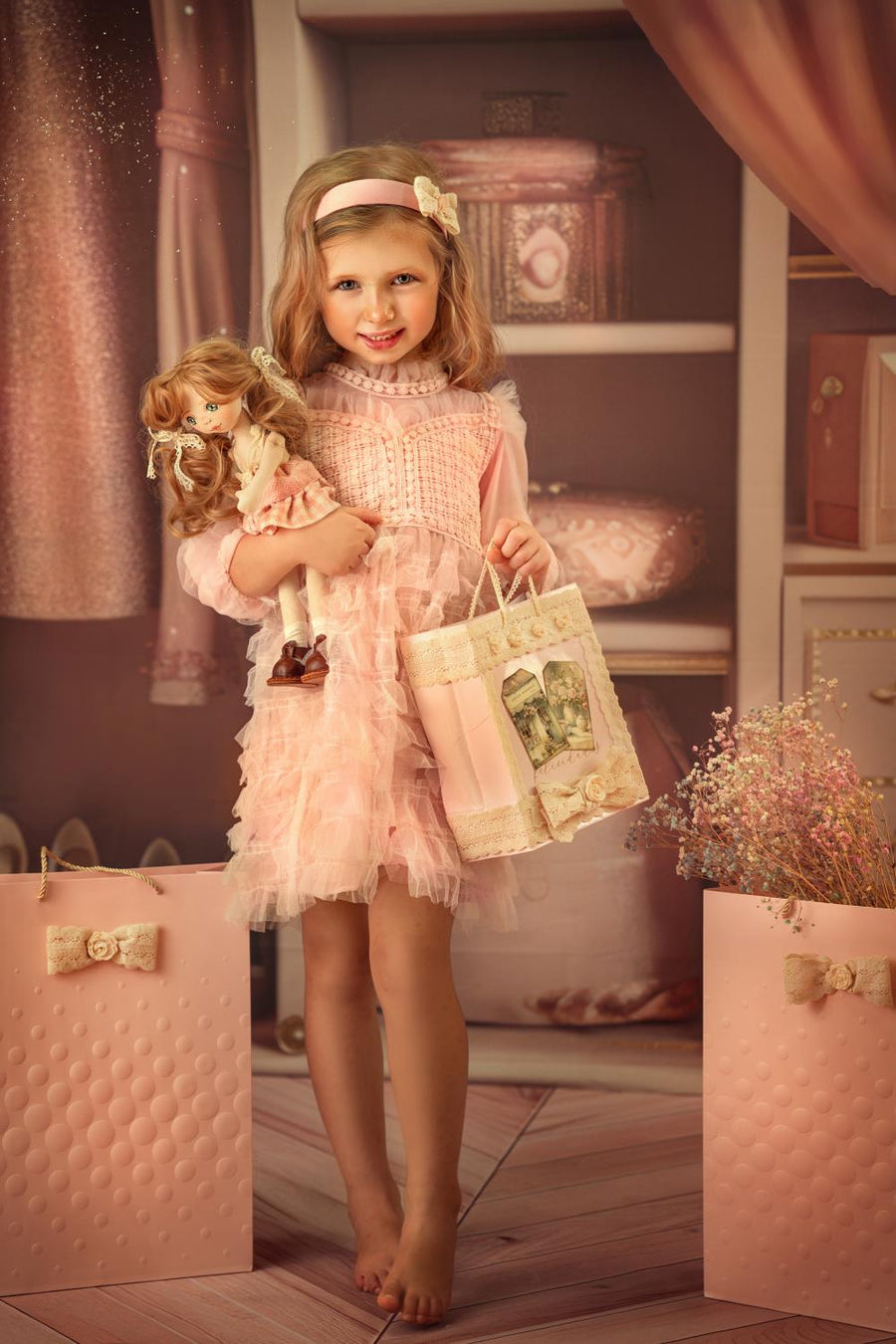 Elegant Pink Luxe Wardrobe Backdrop