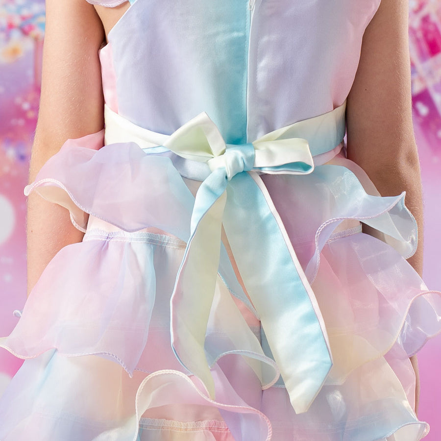Kate Birthday Ferris Wheel Colorful Princess Children's Dress with Gla