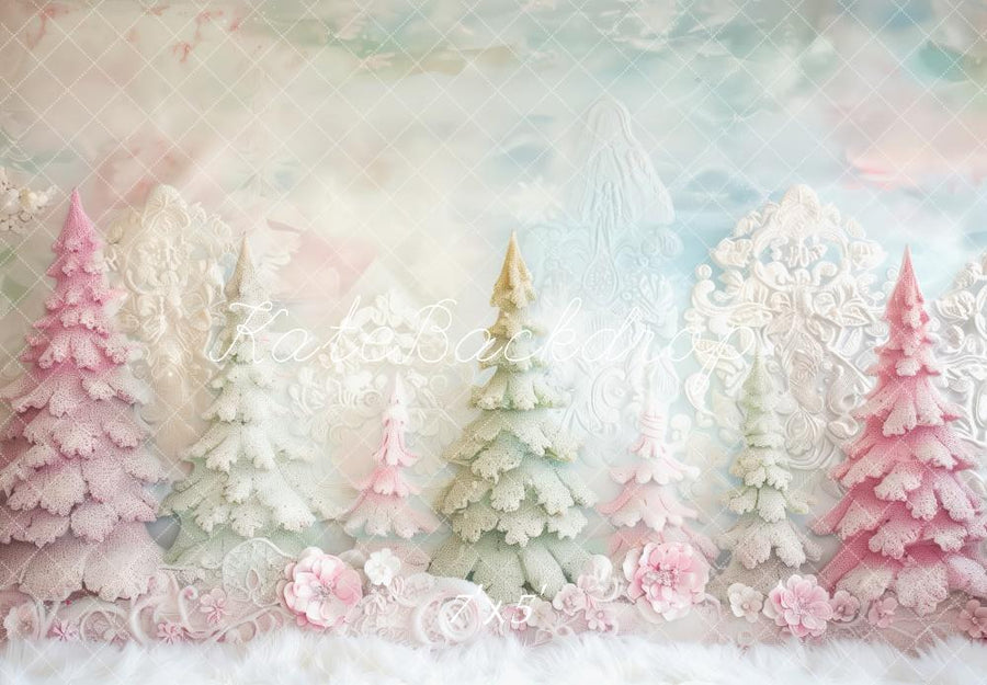 Pastel Winter Wonderland Holiday Backdrop