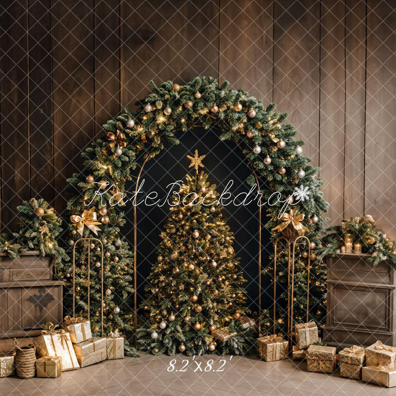 Elegant Golden Holiday Celebration Backdrop