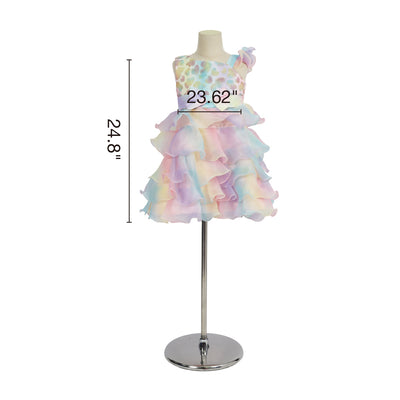 Kate Birthday Ferris Wheel Colorful Princess Children's Dress with Gla