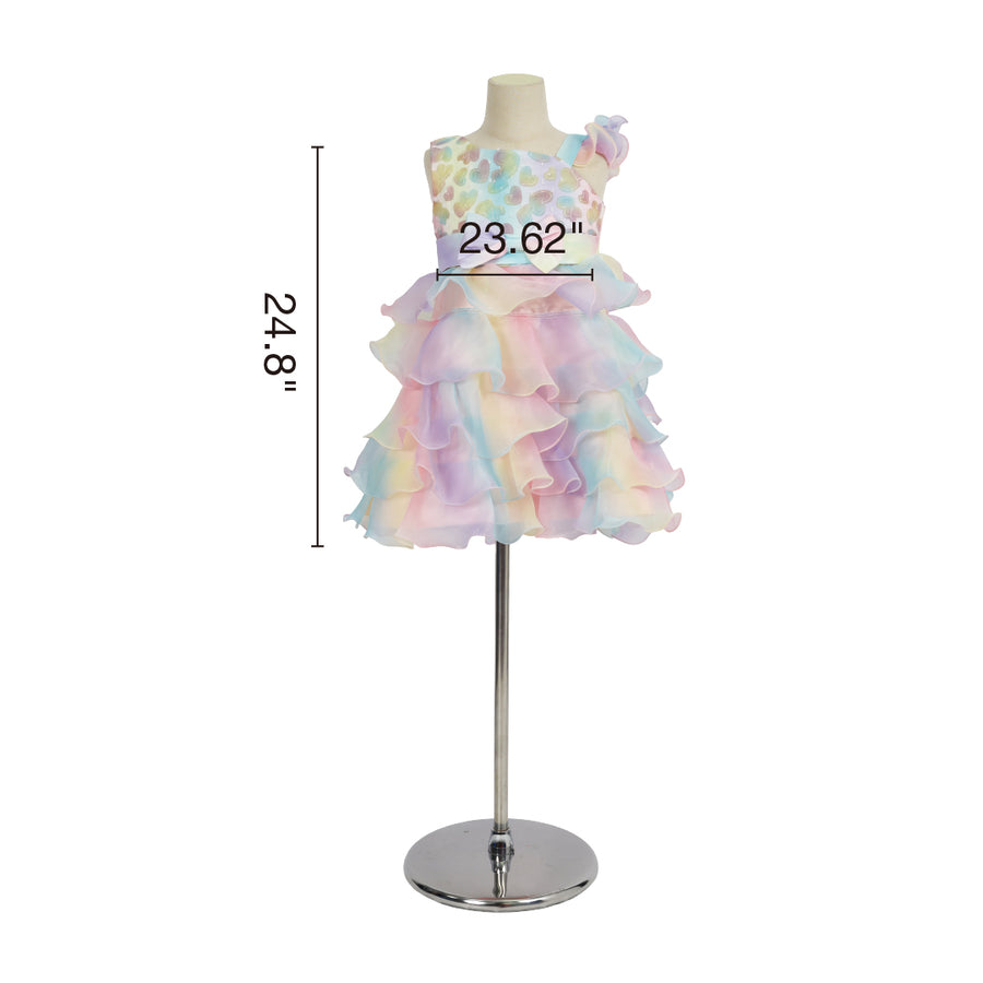 Kate Birthday Ferris Wheel Colorful Princess Children's Dress with Gla