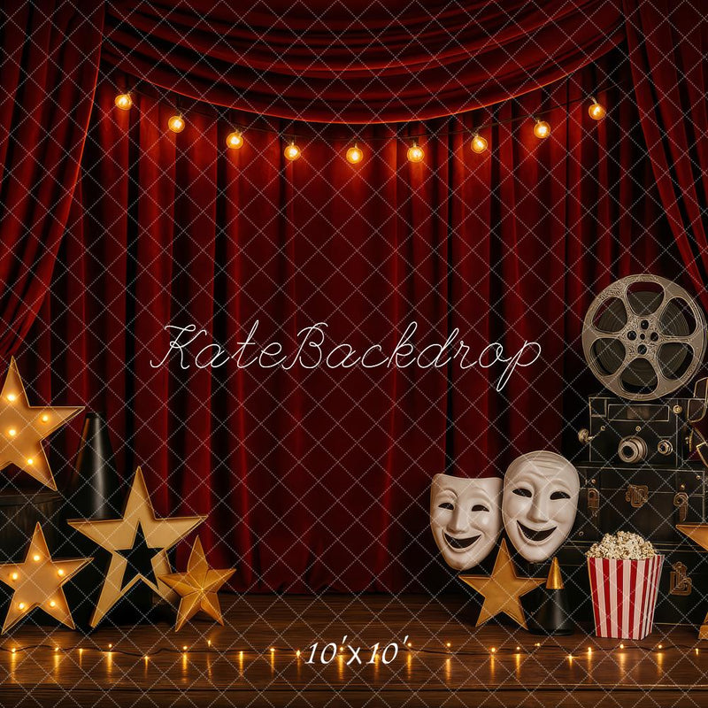 Vintage Theater Stage Movie Backdrop