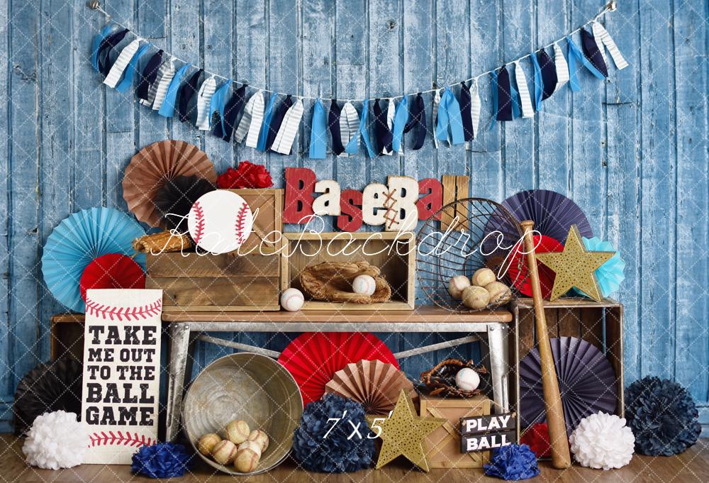 Rustic Vintage Baseball Game Backdrop