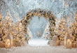 Kate Winter Snow Backdrop with Snow White Christmas Tree Scene