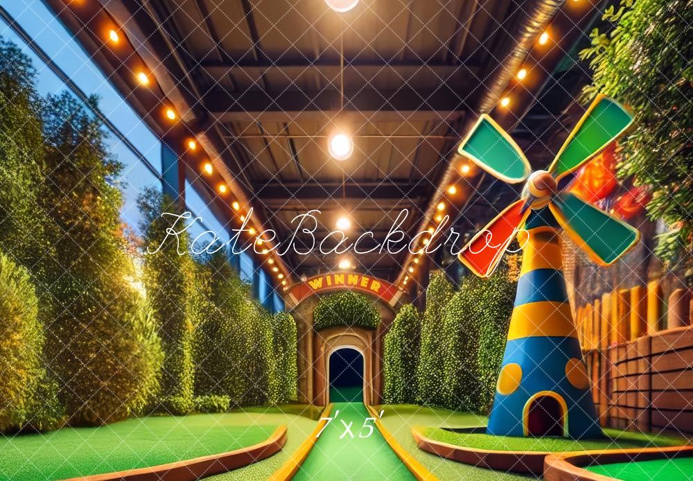 Kate Sports Mini Golf Windmill Backdrop Designed by Lidia Redekopp