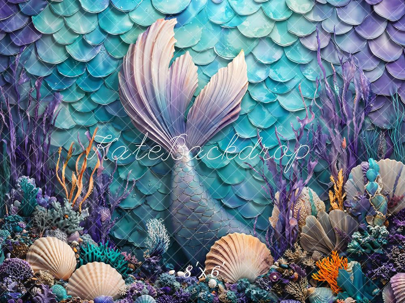 Mystical Mermaid Underwater Fantasy Backdrop