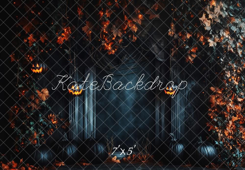 Spooky Autumn Nightfall Halloween Backdrop