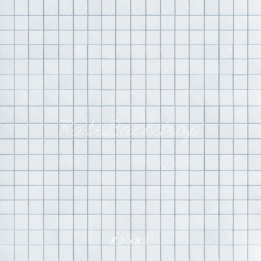 Minimalist White Grid Pattern Backdrop