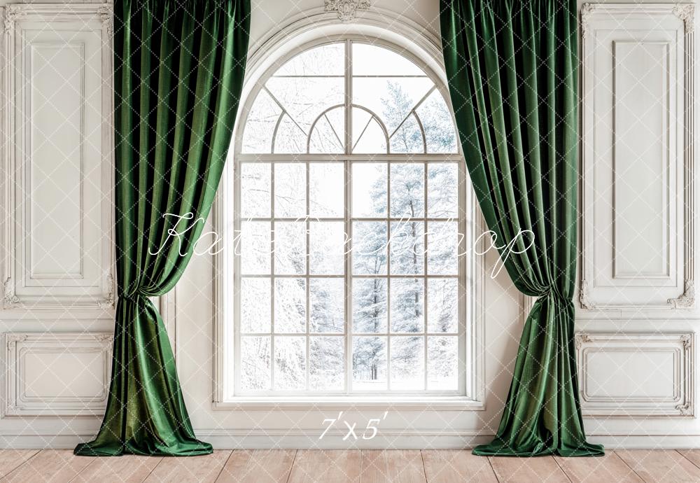 Elegant Winter Window Scene Backdrop