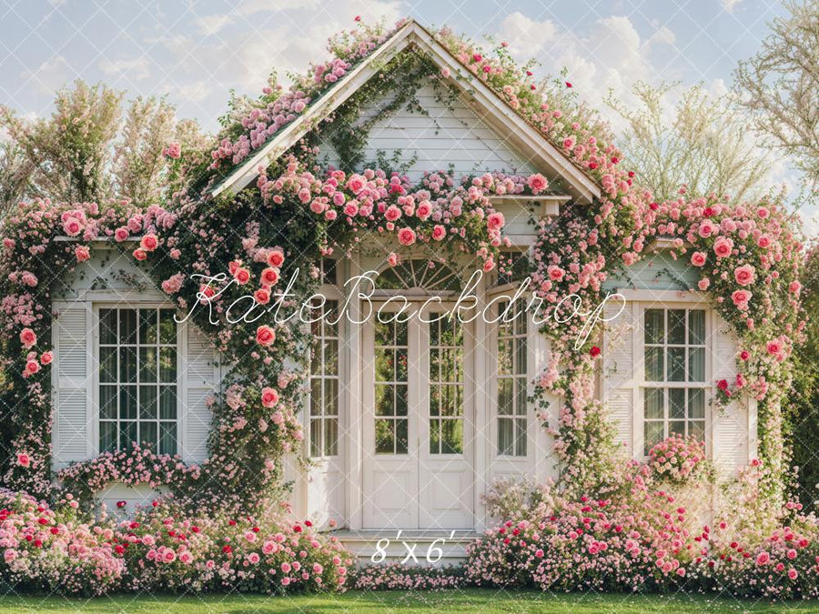 Charming Cottage Garden Floral Backdrop