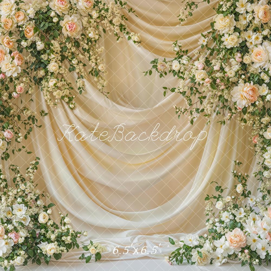 Elegant Floral Garden Draped Backdrop