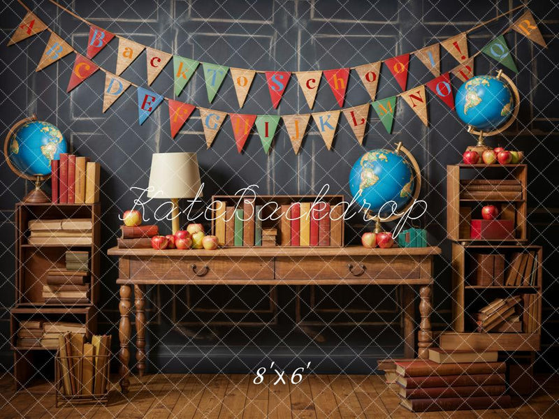 Vintage Classroom Back to School Backdrop