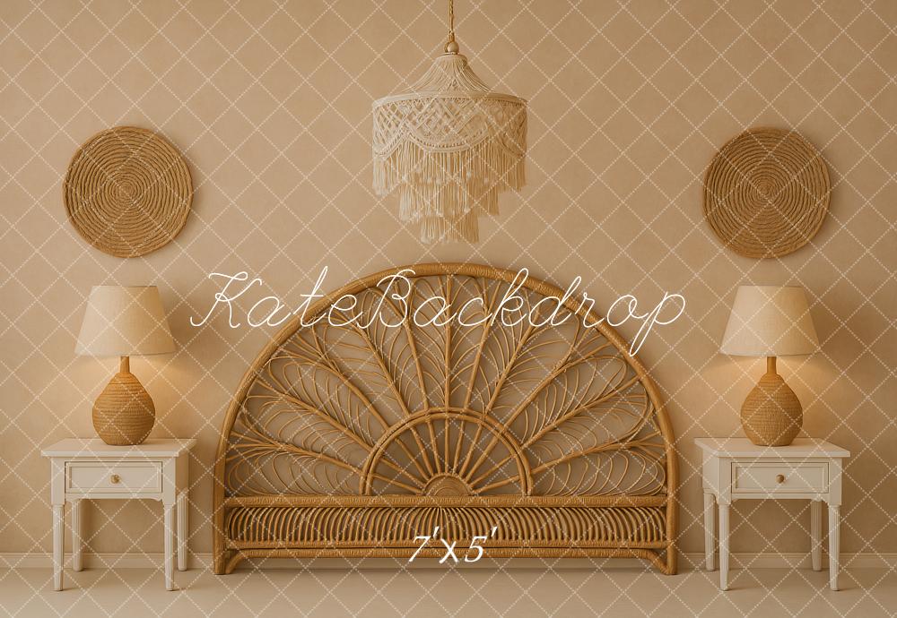 Bohemian Rattan Arch Natural Backdrop