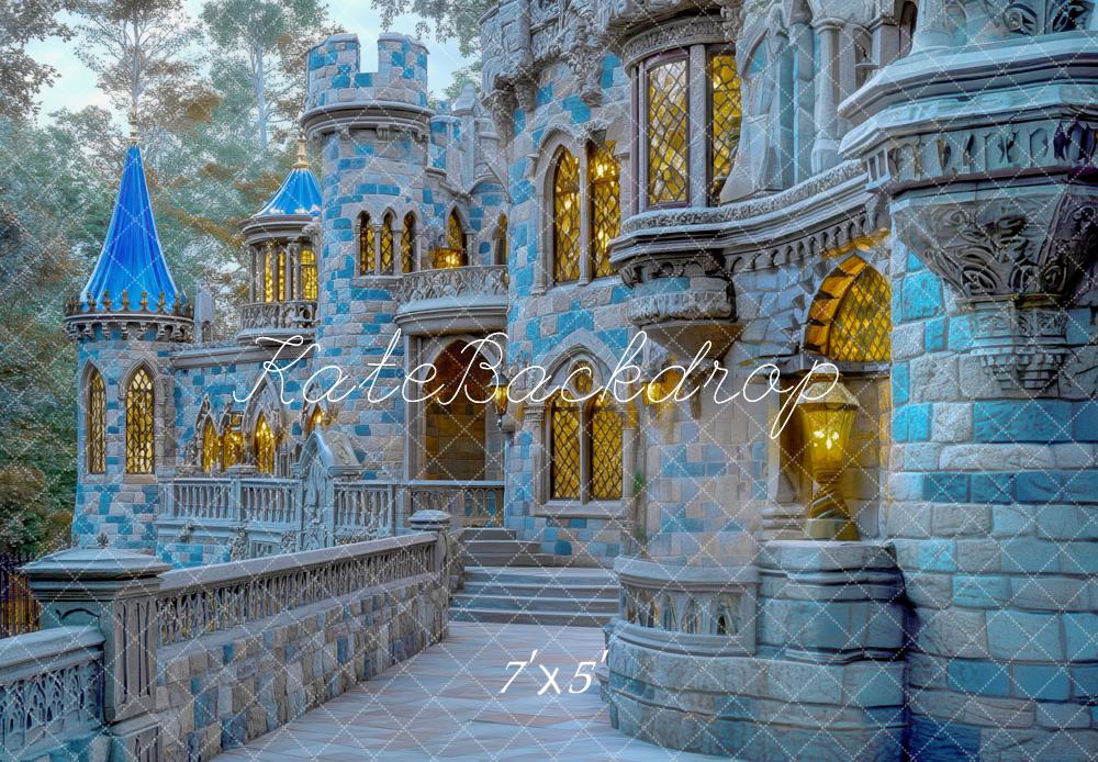 Enchanted Castle Stone Fortress Backdrop