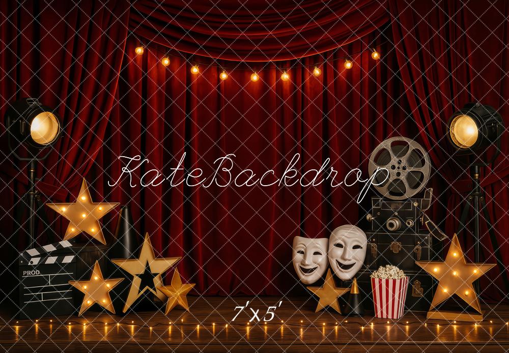 Vintage Theater Stage Movie Backdrop