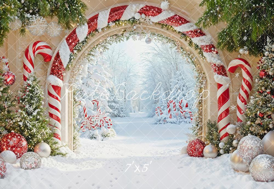 Winter Candy Wonderland Holiday Backdrop