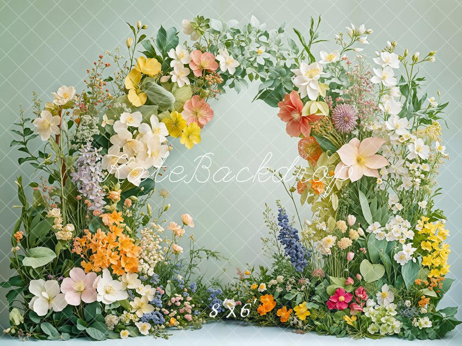Elegant Springtime Floral Arch Backdrop